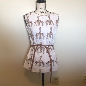 Vintage | Tops | Vintage Giraffe Blouse | Poshmark